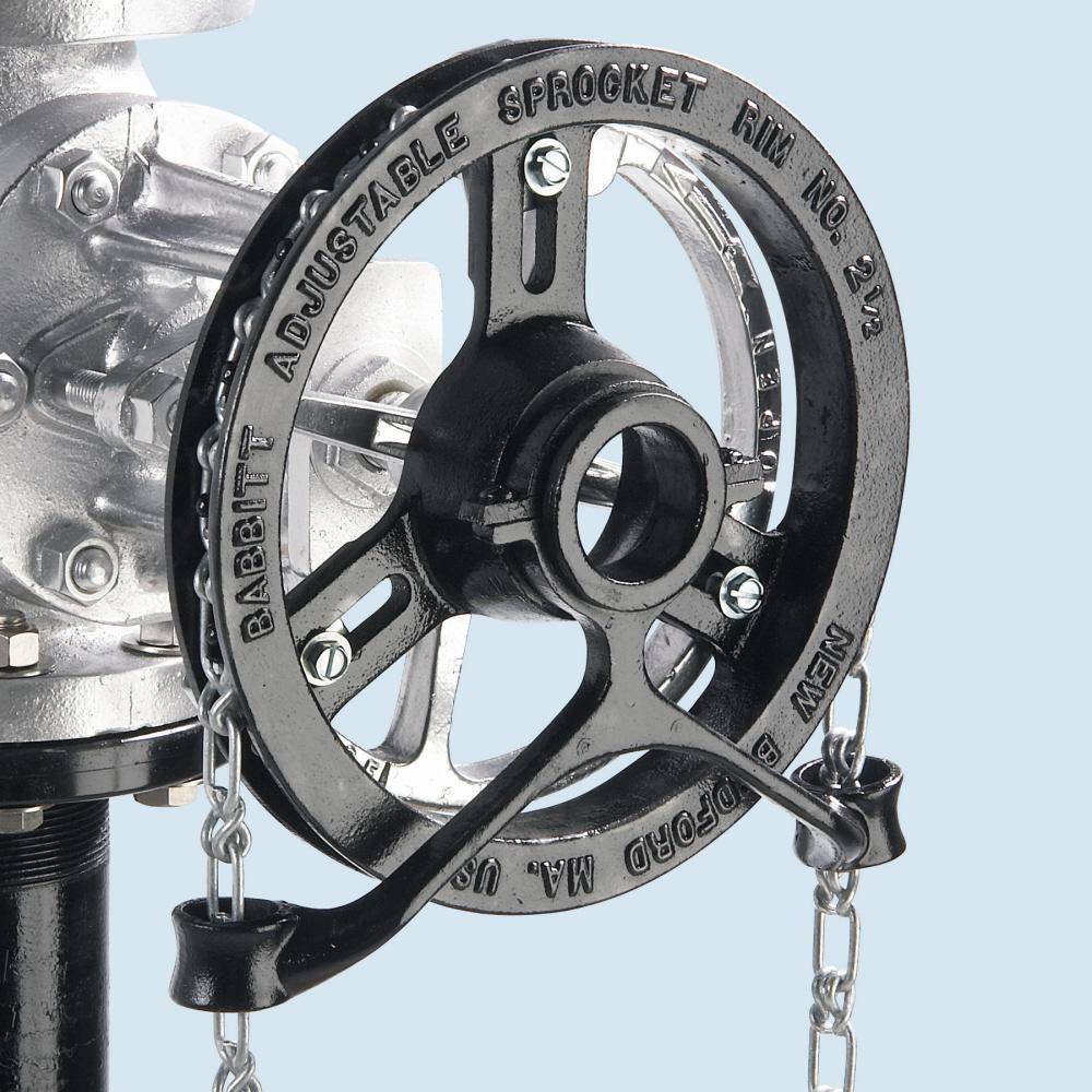 Babbitt Steam Specialty 3 in. Cast Iron Rim with Guide Arm Chain Wheel ...