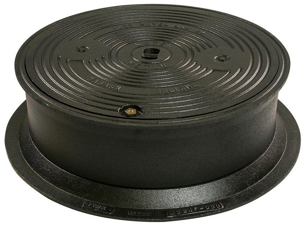 Ford Meter Box 20 in. Cast Iron Monitor Cover with 24 in. Tile Size and ...