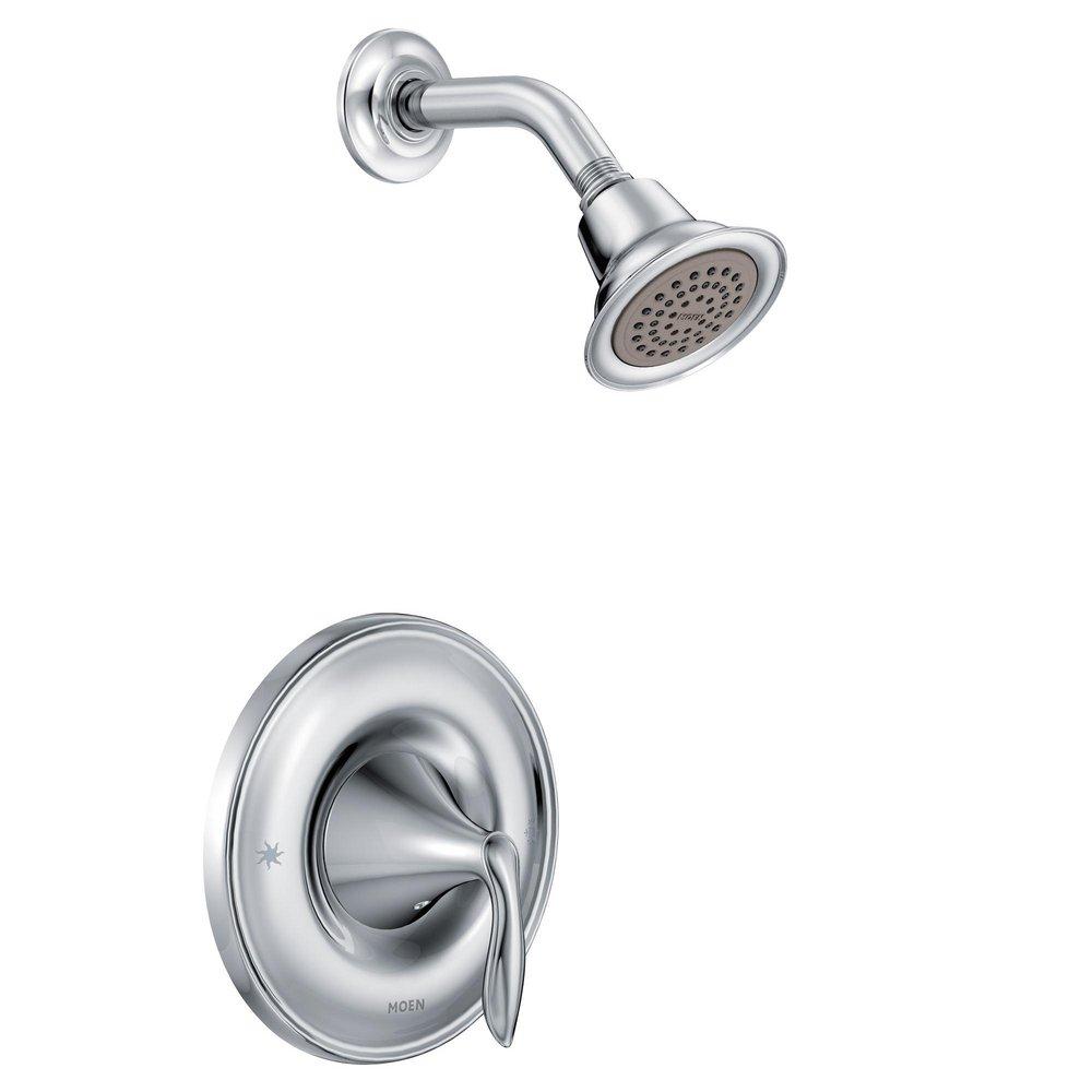 Moen One Handle Single Function Shower Faucet in Chrome (Trim Only ...