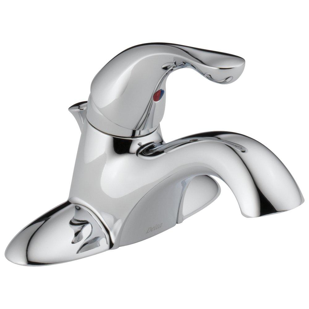 Single Handle Centerset Bathroom Sink Faucet in Chrome | Delta Faucet ...