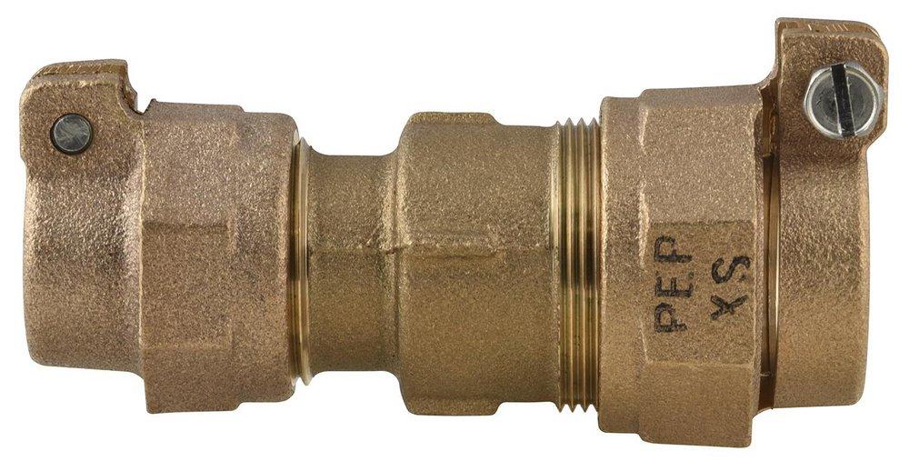Ford Meter Box 1 x 3/4 in. CTS Pack Joint x Pack Joint Brass Coupling ...