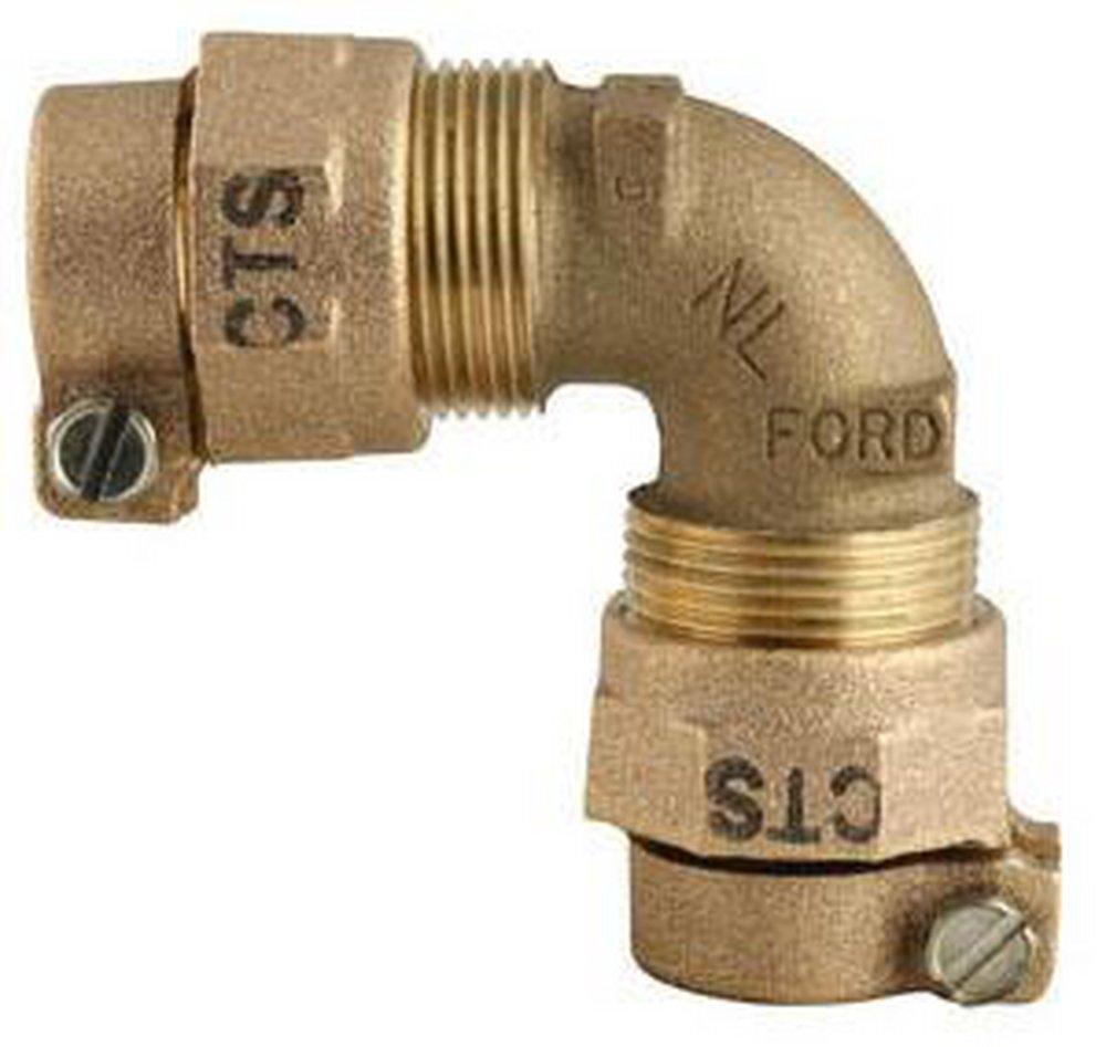 Ford Meter Box 1 in. Pack Joint Brass 90 Degree Elbow Coupling | Ferguson
