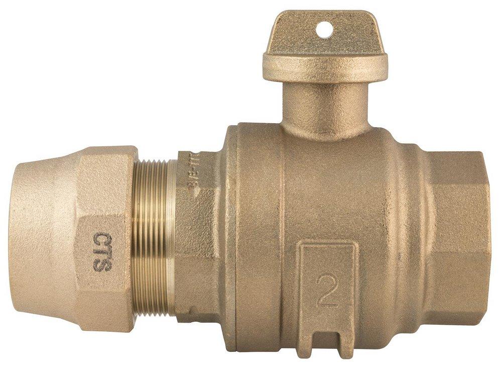 Ford Meter Box 2 in. Grip Joint x FIPT Brass Ball Valve Curb Stop ...