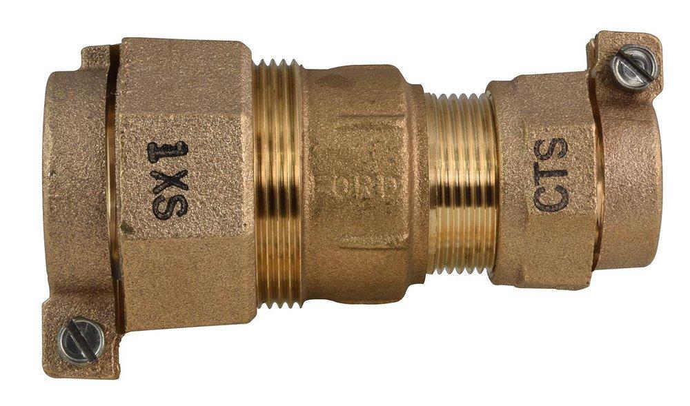 Ford Meter Box 1 in. Pack Joint x CTS Pack Joint Brass Straight ...