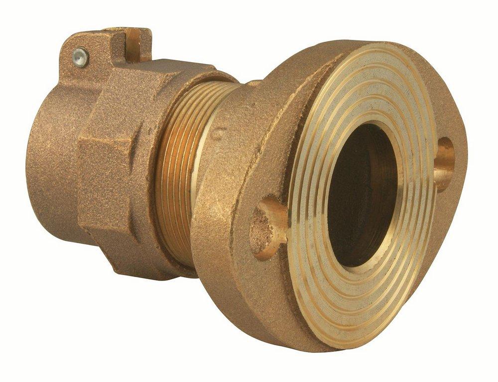 2 in. Flanged x CTS Pack Joint Brass Meter Coupling | Ford Meter Box ...