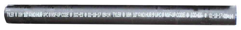 Tyler Pipe 6 in. x 10 ft. No Hub Cast Iron Soil Pipe | Ferguson