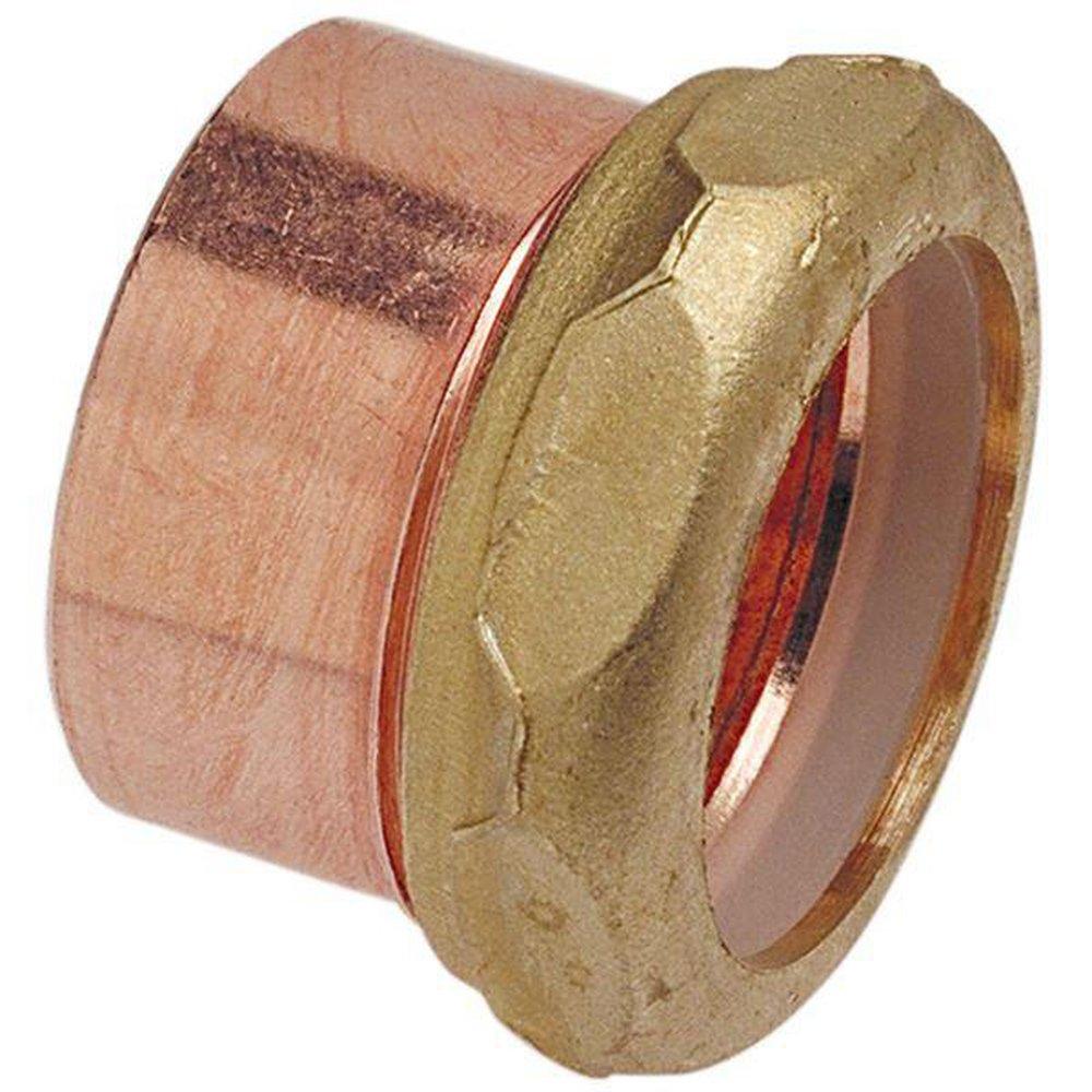 1-1/2 in. Copper DWV Trap Adapter w/ Brass Nut | Ferguson