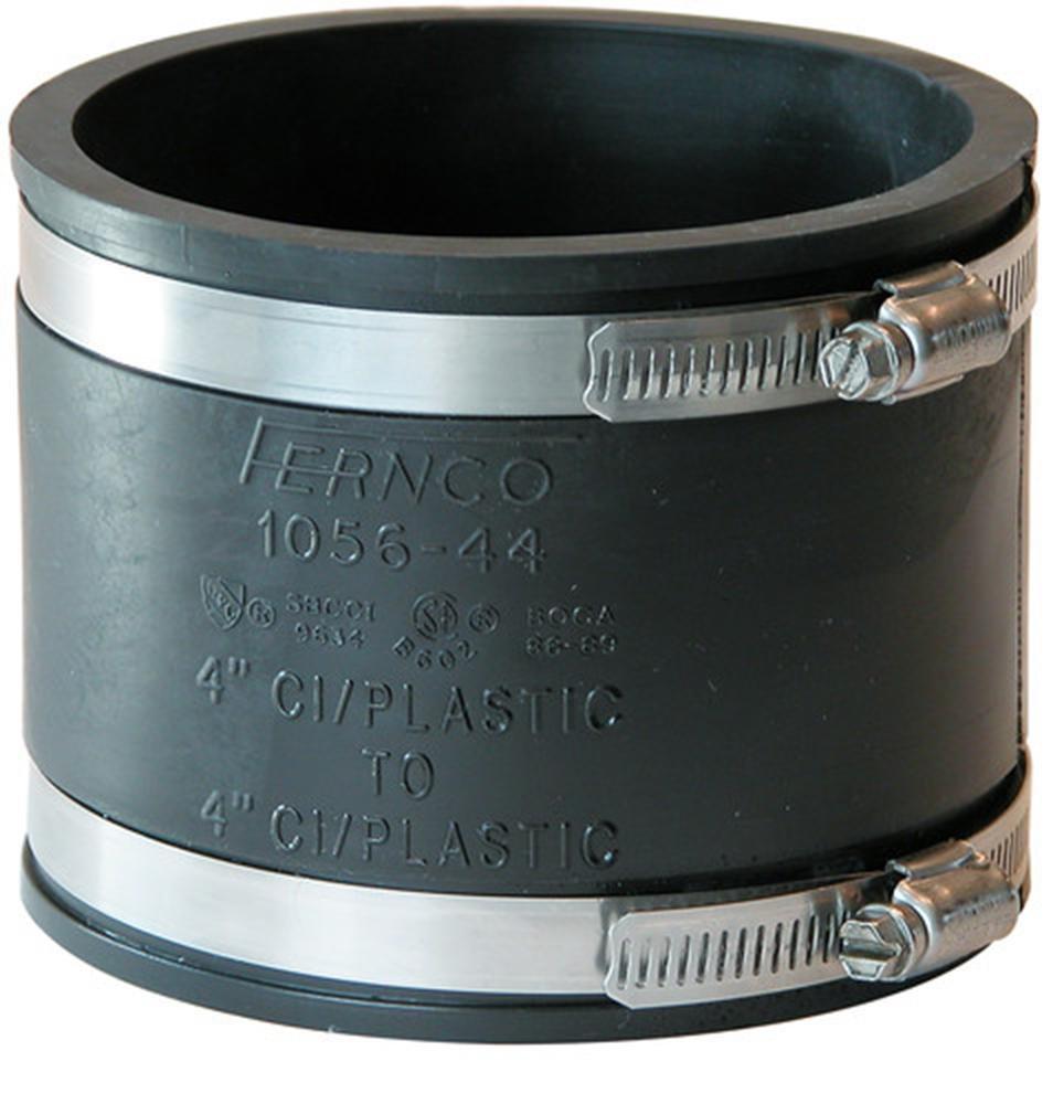 Fernco 4 in. Clamp Plastic Coupling with Stainless Steel Band | Ferguson