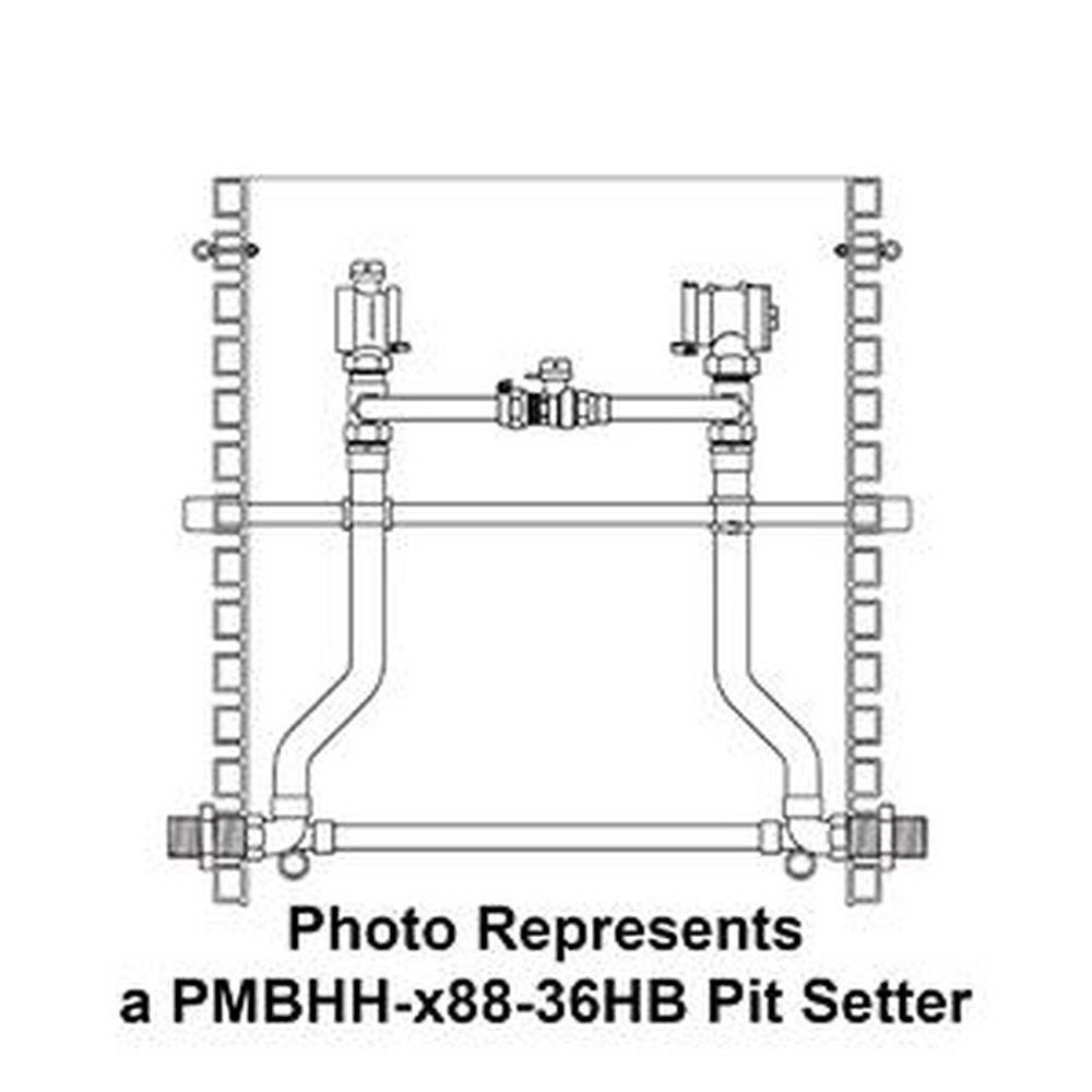 Ford Meter Box 2 in. Brass Meter Pit Setter with Bypass | Ferguson