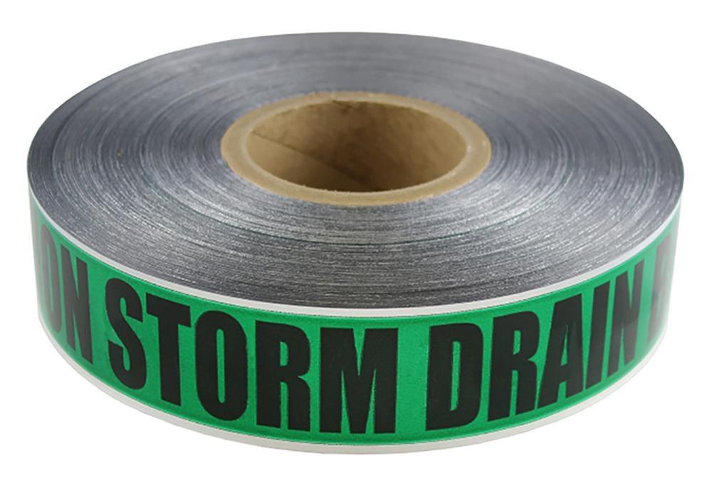 Presco 2 in. x 1000 ft. 5 Mil Underground Detectable Storm Drain Tape ...