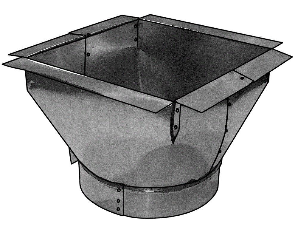 Royal Metal Products 12 in. Duct Square-To-Round Ceiling Box | Ferguson