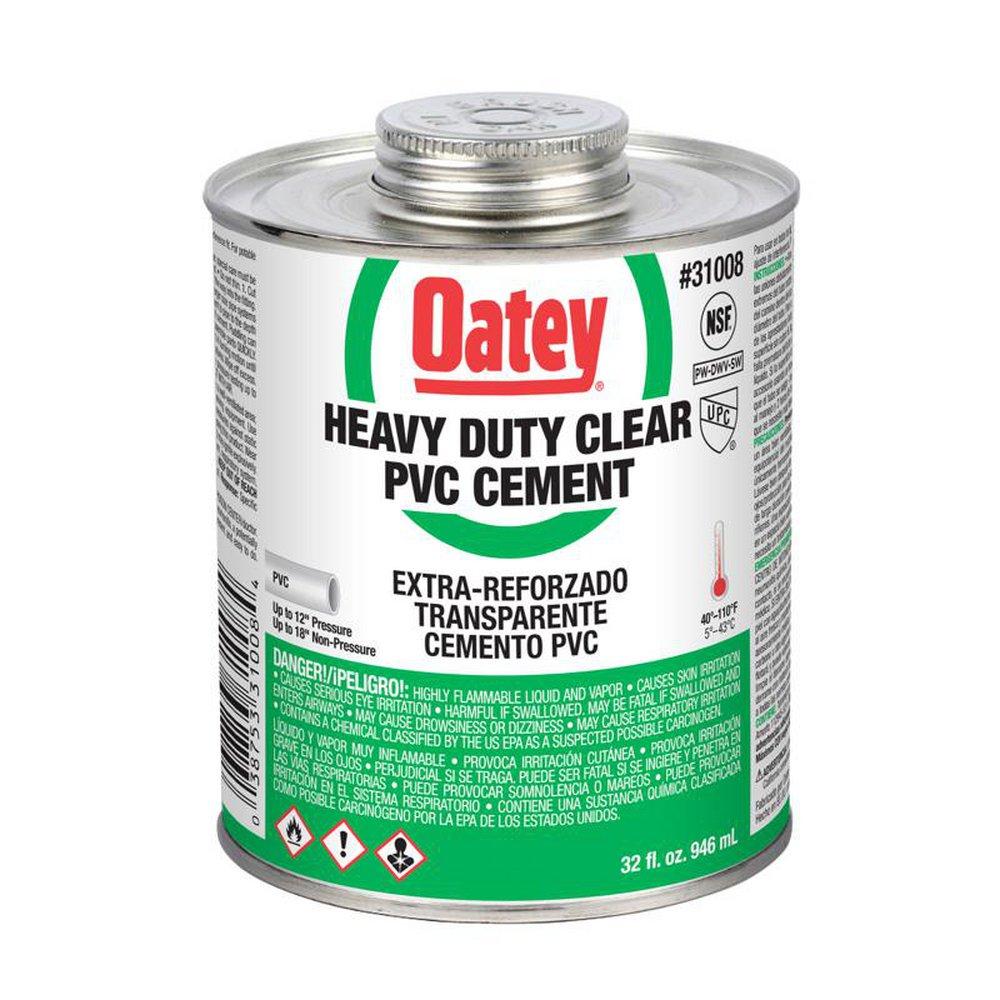 Oatey® 16 oz. Heavy Duty Medium Set Clear PVC Pipe Cement | Ferguson