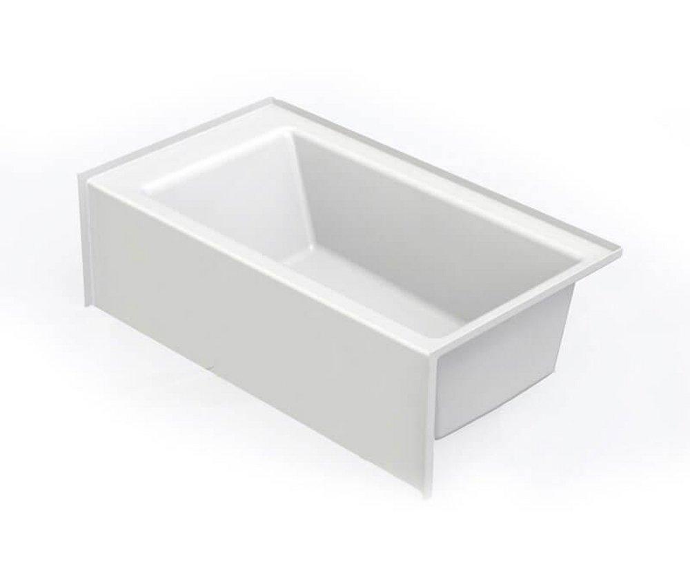 Aquatic 60 in. x 32 in. Soaker Alcove Bathtub with Right Drain in White ...