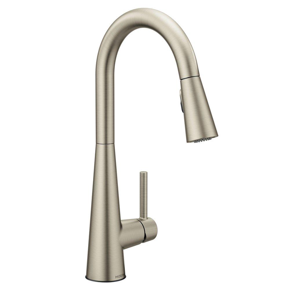 Moen Single Handle Pull Down Kitchen Faucet in Spot Resist Stainless ...