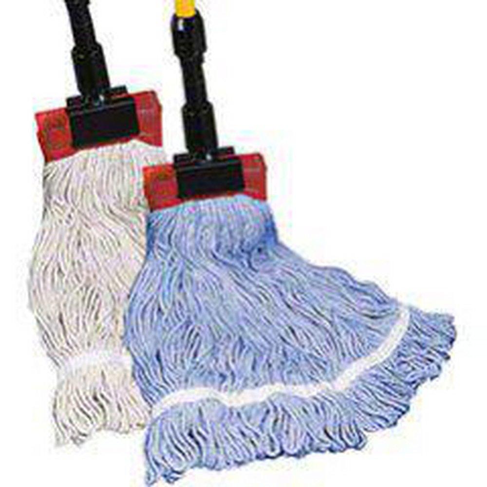 Golden Star Mops Cotton Blend Looped End Wet Mop in Blue | Ferguson