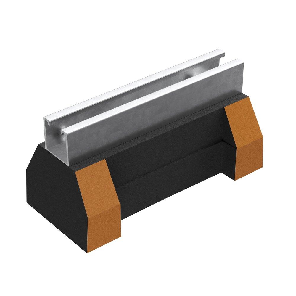 FNW® 10-7/8 in. Pre-galvanized Recycled Rubber Rooftop Channel Support ...
