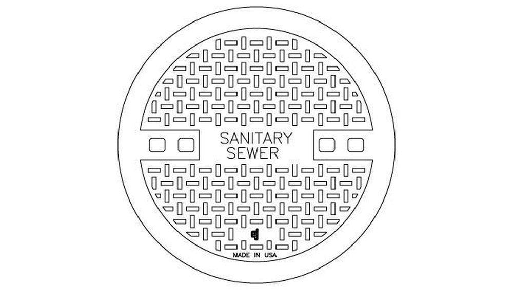 EJ 26 in. Sanitary Sewer Manhole Lid | Ferguson