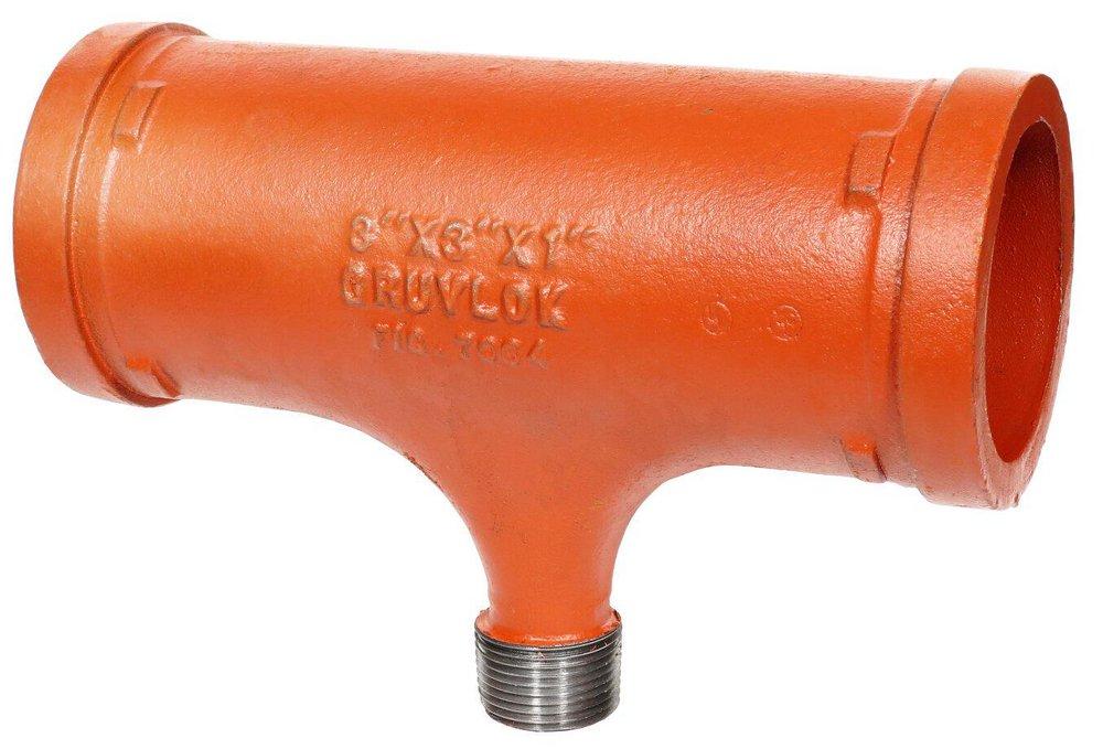 Gruvlok 4 x 2 in. Grooved x Grooved x Threaded Domestic Hot Dip ...