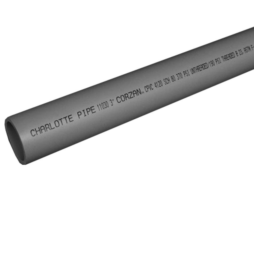 1-1/4 in. x 20 ft Sch. 80 CPVC Pipe Plain End | Ferguson