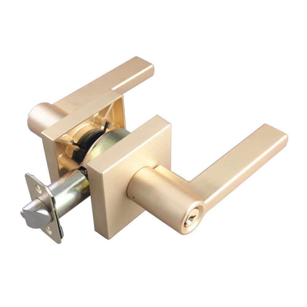 Westcraft Premier Flat Bar Lever Entrance Door Lock in Brushed Gold ...