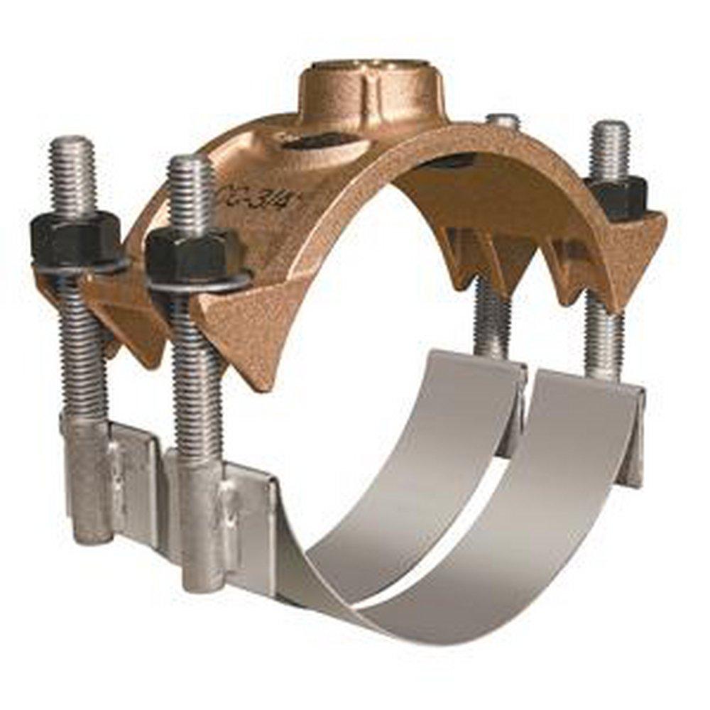 6 x 1 in. CC Brass Double Strap Saddle | Ford Meter Box | Ferguson