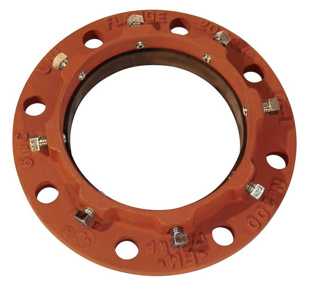 Ford Meter Box 6 in. Gasket Ductile Iron Restrained Flange Adapter ...