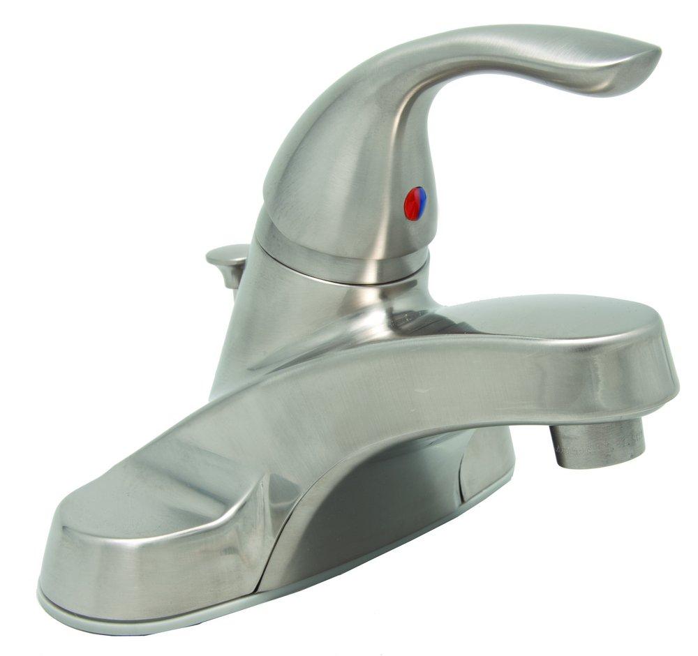 PROFLO® Single Handle Centerset Bathroom Sink Faucet in Brushed Nickel ...